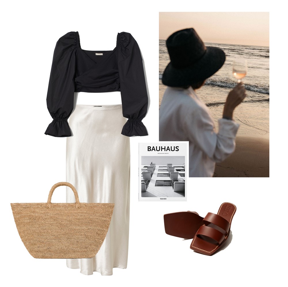 Hermes (wersja przystępna) // klapki – Mango // spódnica – ASOS // top ...